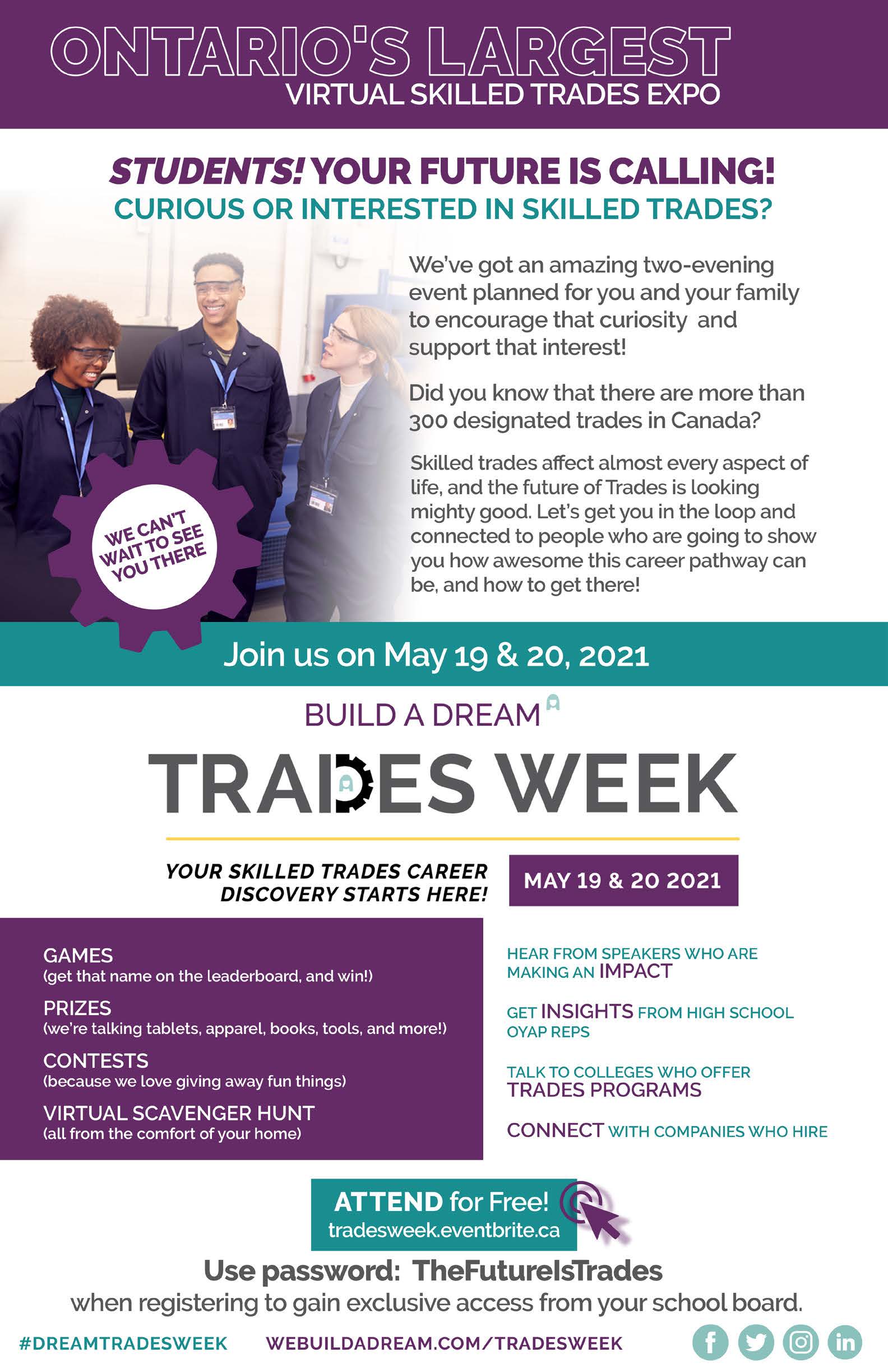 BUILD A DREAM - TRADES WEEK